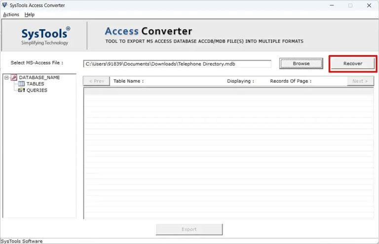 Access to CSV Conversion using perfect methods
